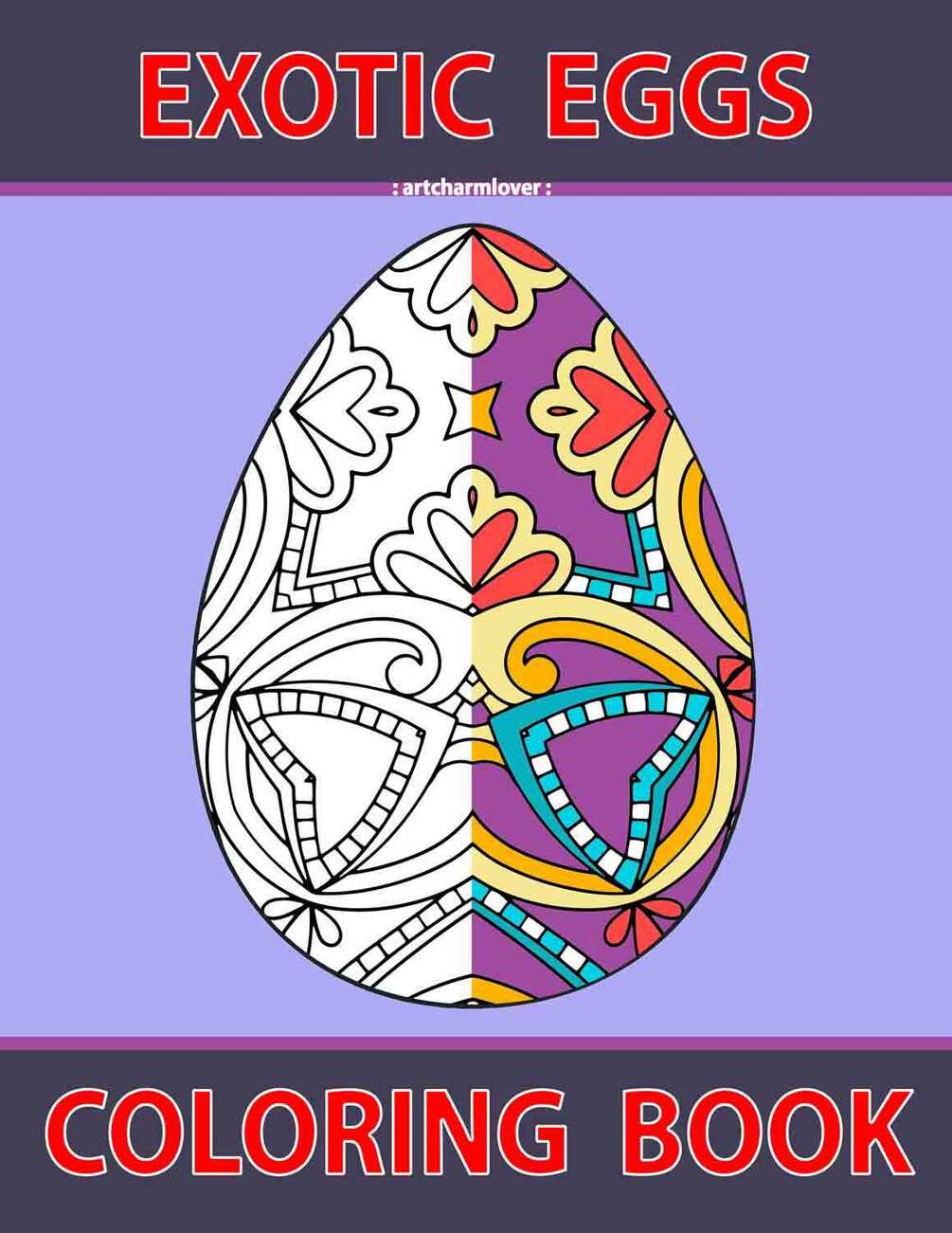 Exotic Eggs Coloring Book