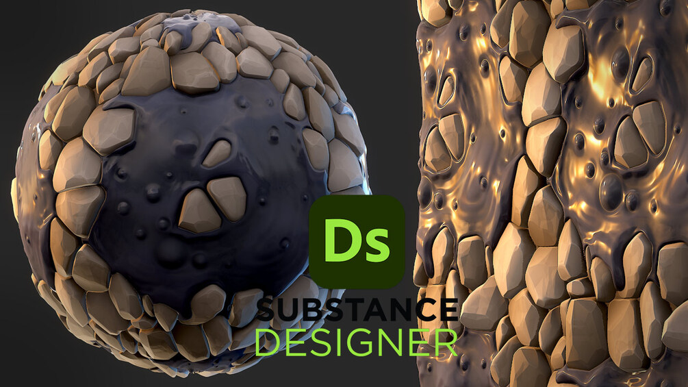 Stylized Stones with Mud - Substance 3D Designer