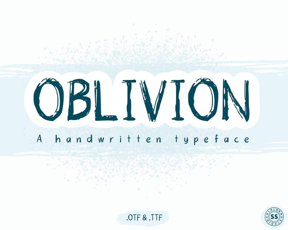 Oblivion Typeface | .OTF & .TTF Handwritten Font | Procreate–compatible