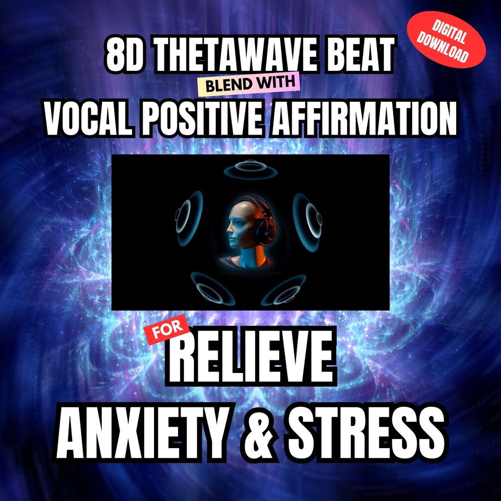 1 HOURS 8D Theta Wave Beat & Vocal Positive Affirmation for Relieve Anxiety and Stress