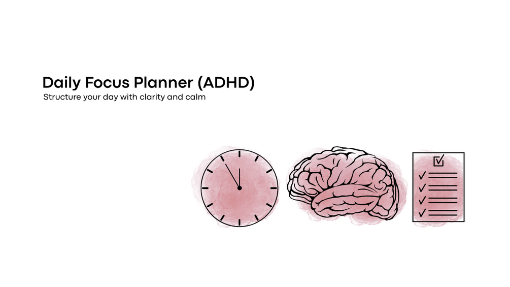 Daily Focus Planner (ADHD - Pink)