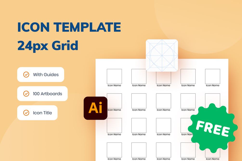 Icon Template 24px Grid