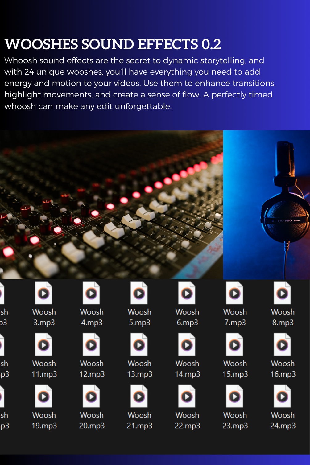 24 Whoosh Sound Effects: Dynamic Audio for Seamless Transitions