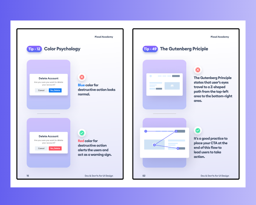 101 Dos or Don'ts of UI design.