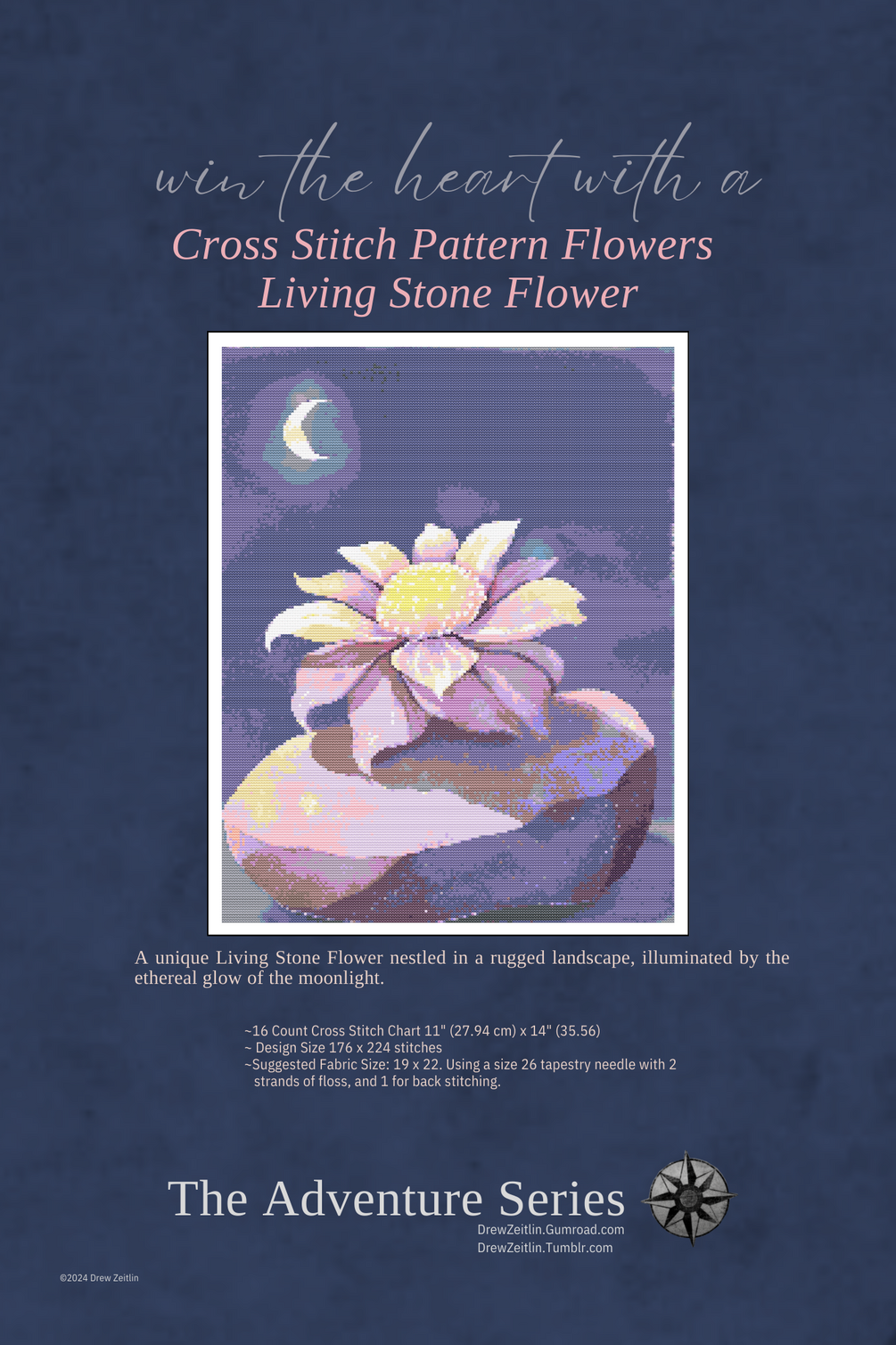 Cross Stitch Pattern Flowers Living Stone Flower