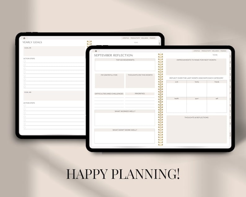 That Girl Planner, Undated Digital Planner, iPad Planner, GoodNotes ...
