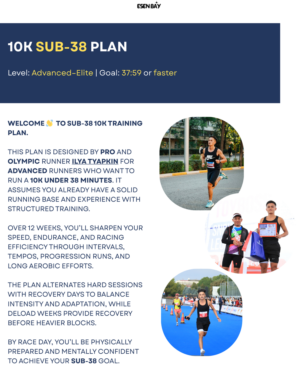 10K Sub-38 Training Plan