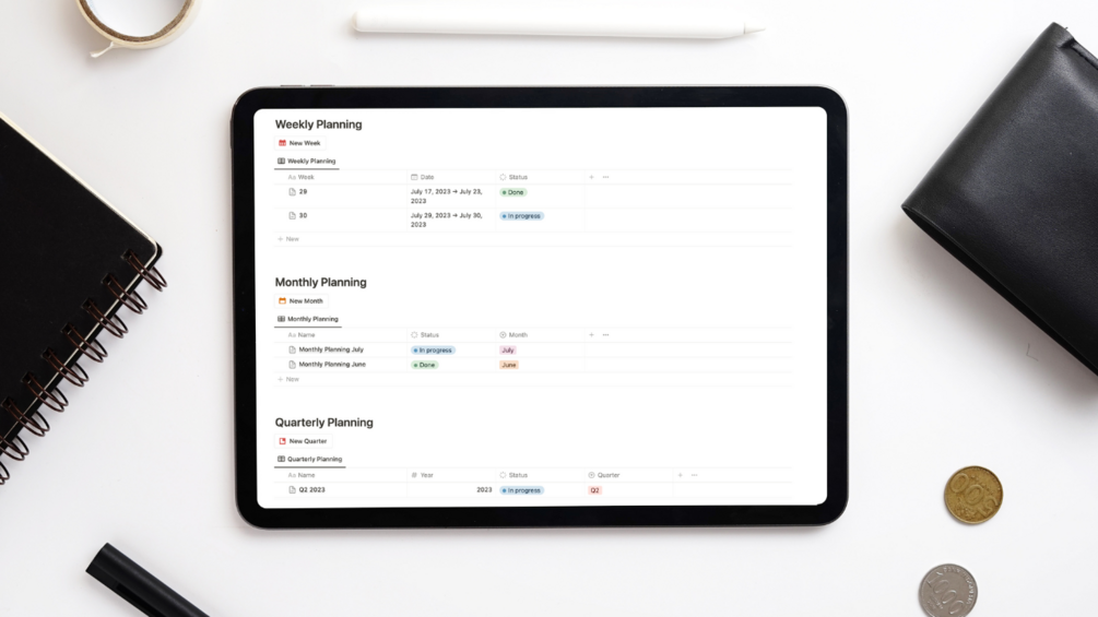 Focus Planner - Notion Template
