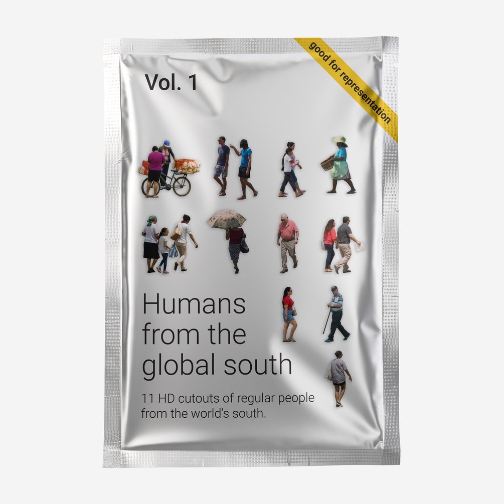 Humans from the global south. (Vol 1) People cutouts, human figures