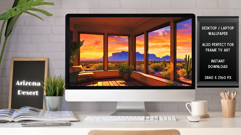 ARIZONA DESERT - Desktop/Laptop Wallpaper / Frame TV Art / Zoom Background