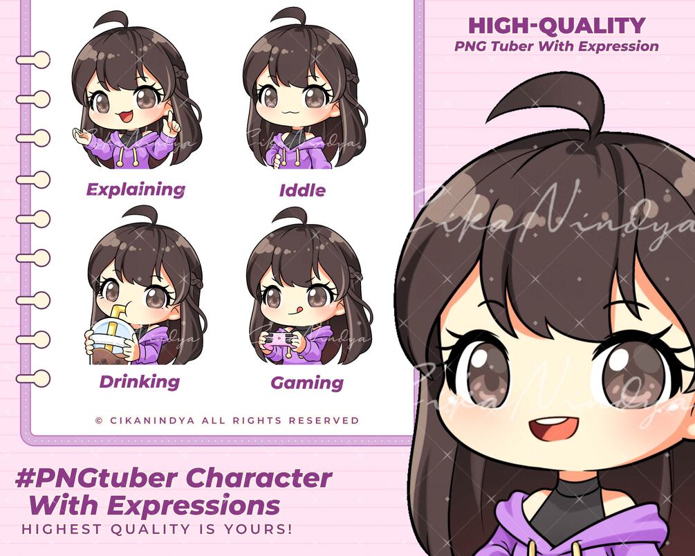 Elevate Your Stream's Aesthetics with PNG Tuber Cute for Streaming ...