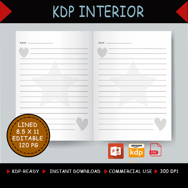 Valentines Lined Journal – KDP Interior
