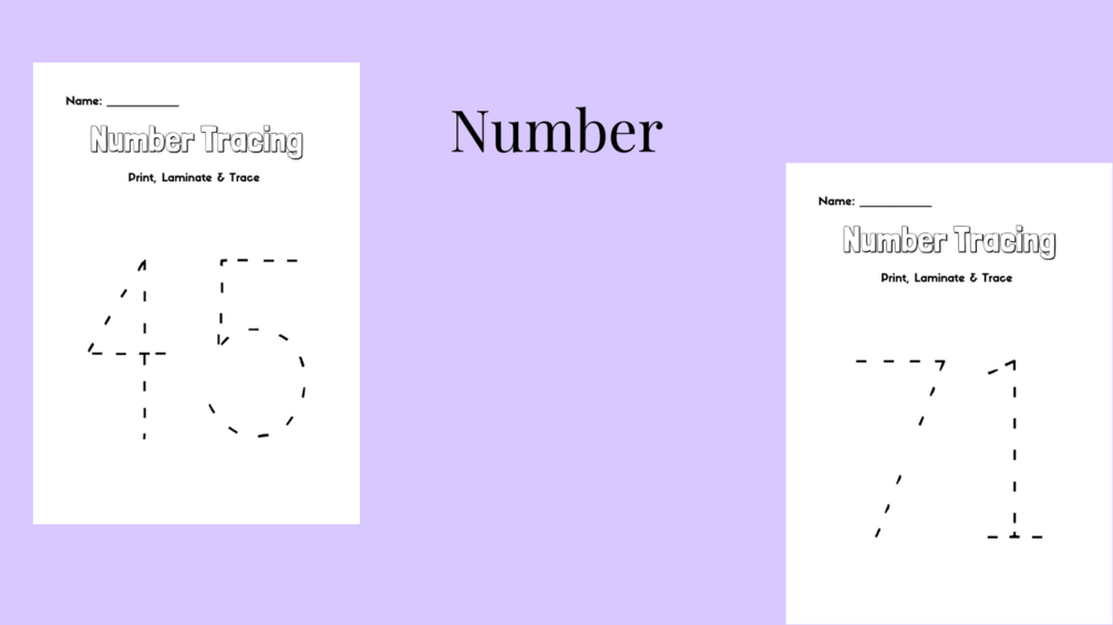 Alphabet & Number Trace Worksheet