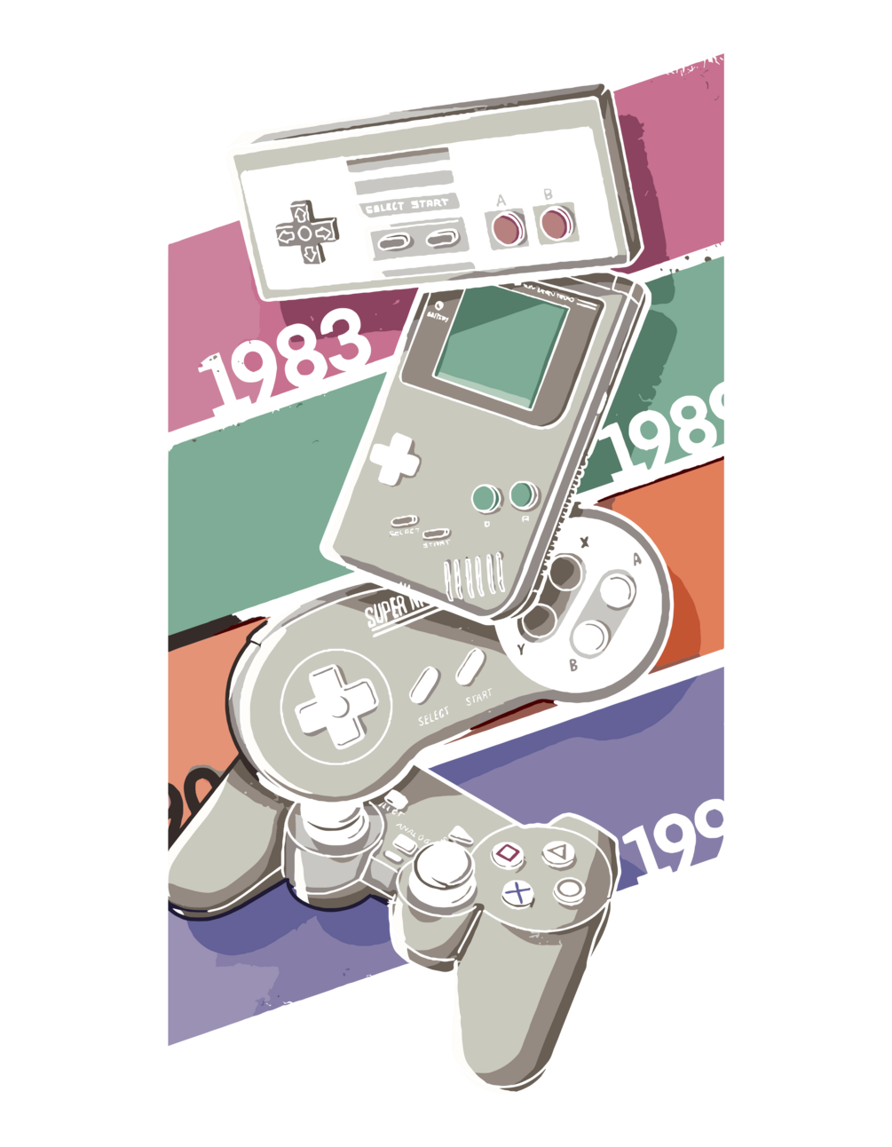 🕹️🎮 Retro Game Series PNG Illustration 🎮🕹️