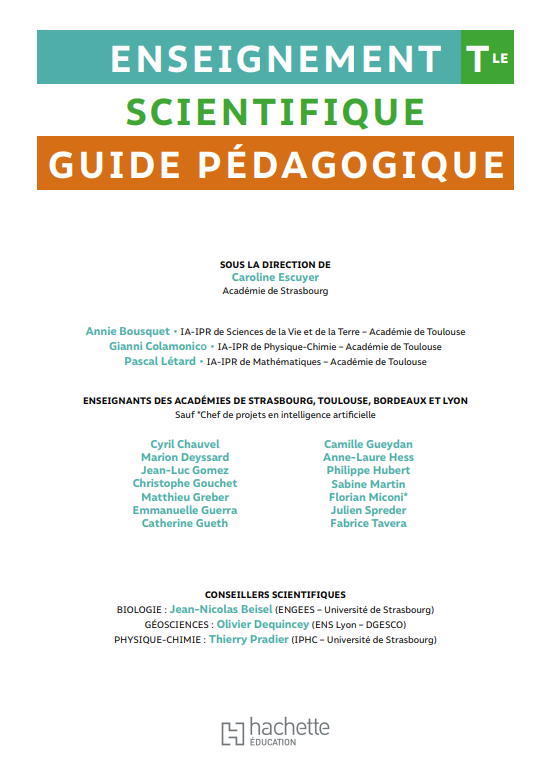 Corrigé Enseignement Scientifique Terminale Général Hachette
