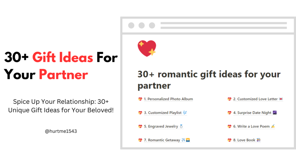 30+ romantic gift ideas for your partner