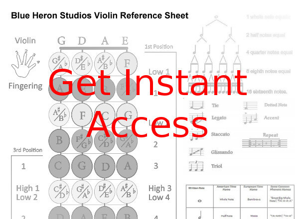 Violin Reference Sheet