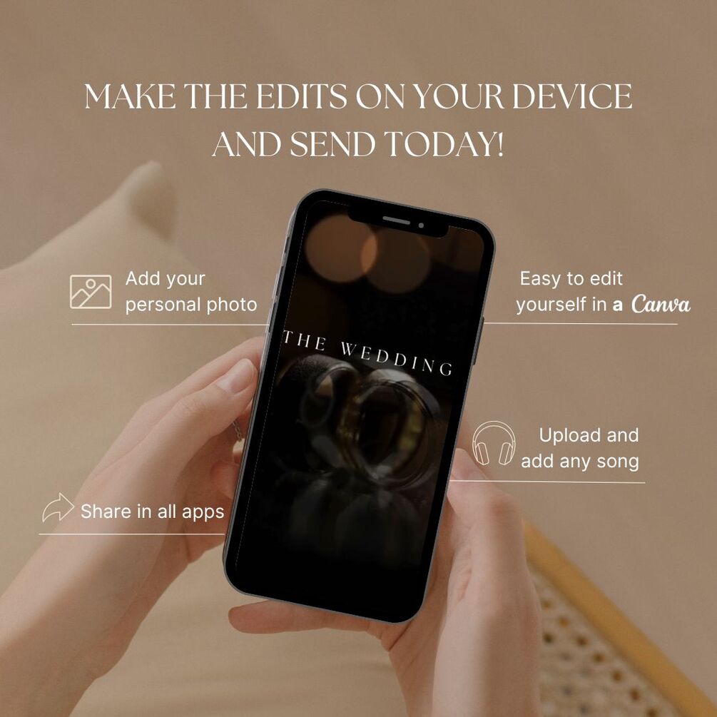 Elegant Wedding Invitation – Animated Video Template (Editable in Canva)