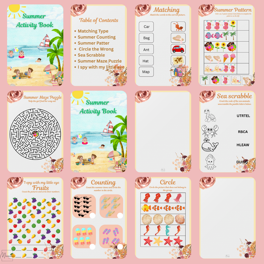 Summer Activity Book for Kids