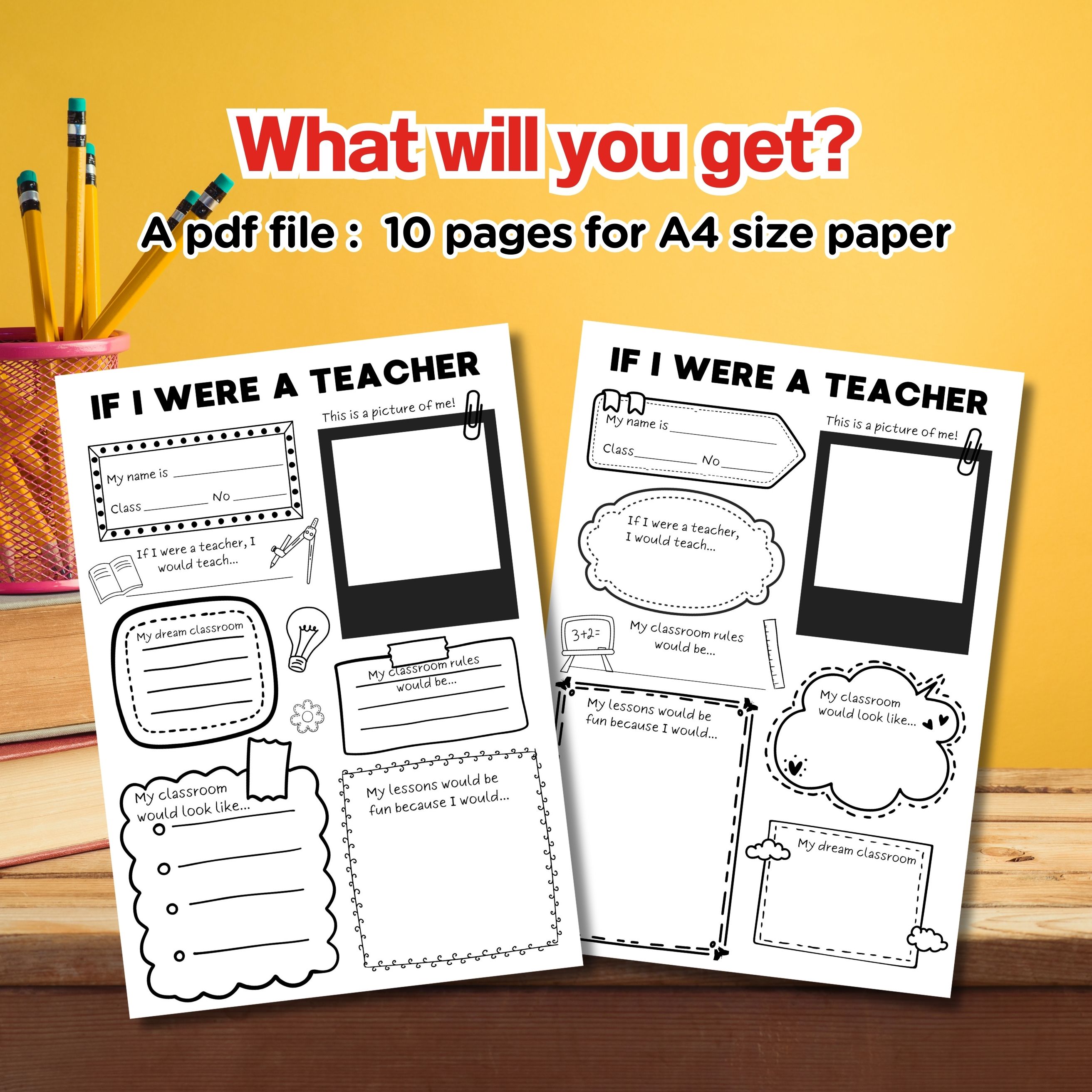 If I Were a Teacher Writing Prompt, End of Year Activity Worksheet for ...