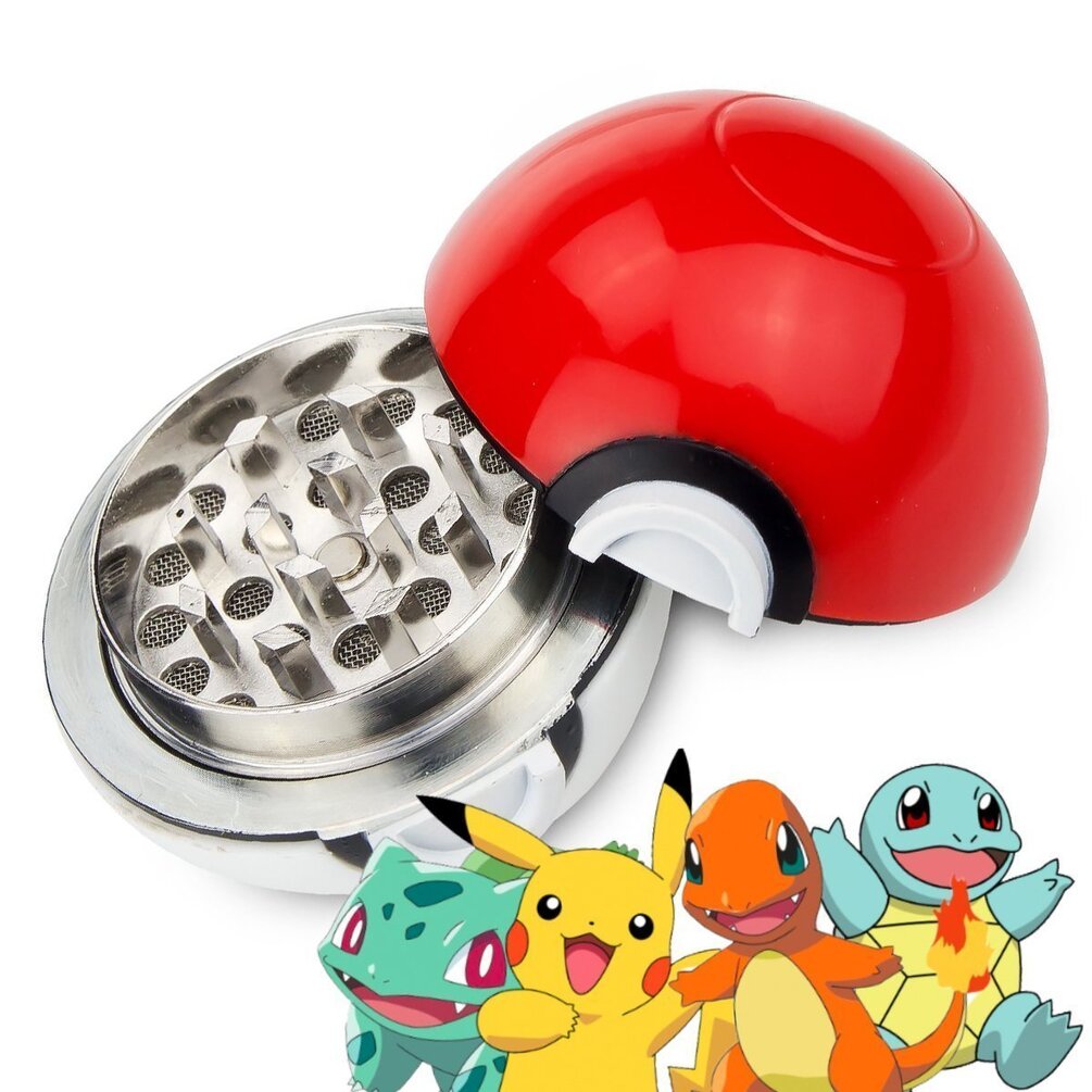 Pokemon Poke-ball Herb Spice Grinder Aluminum 3 pc 40mm (1.5")