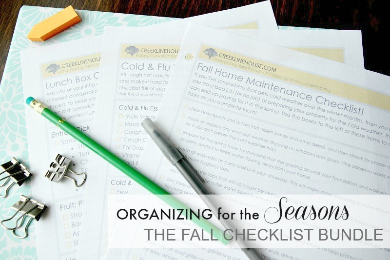 Organizing for the Seasons: Fall Checklist Bundle