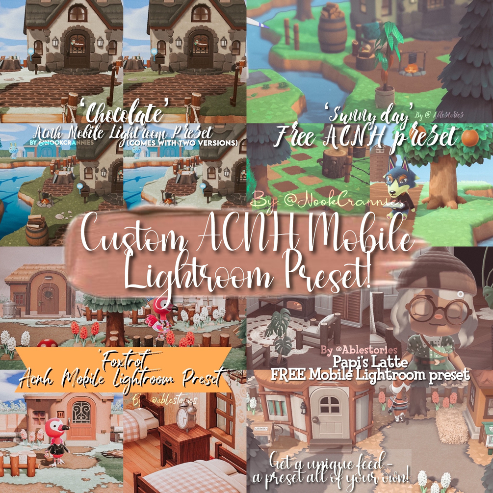 CUSTOM ACNH MOBILE LIGHTROOM PRESET - Make your feed unique!