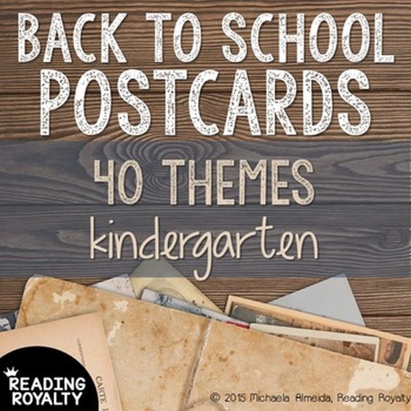 Back to School Postcards: 40 Themes Kindergarten