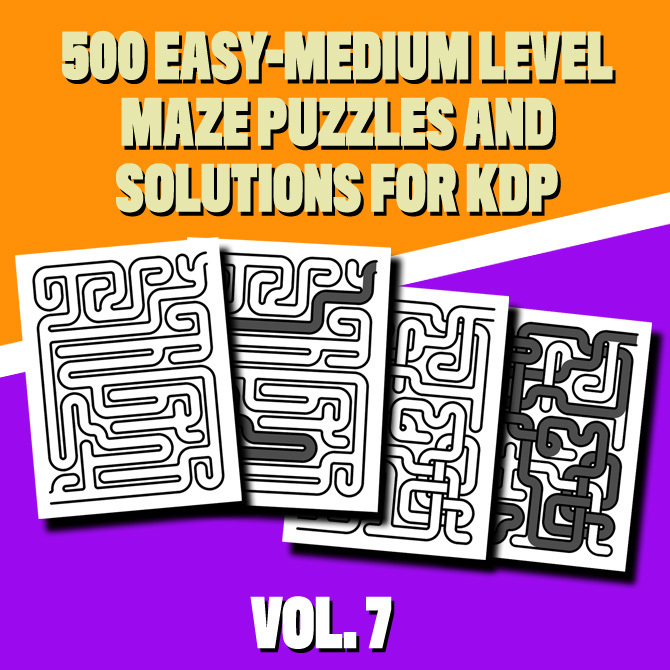500 2 Levels (Easy-Medium) Maze Puzzles with 500 Solutions KDP Interior ...