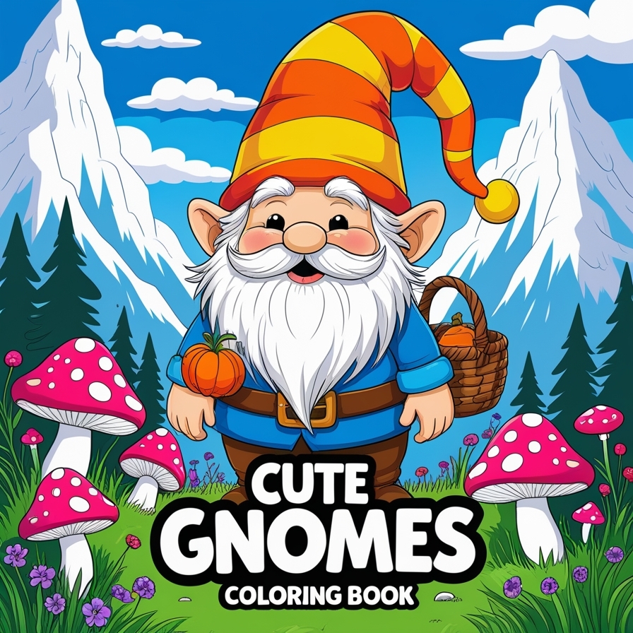 50 Cute Gnomes Coloring Pages Printable – Adorable Gnome-Themed Stress ...