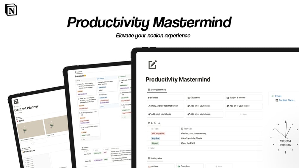 Productivity Mastermind Template