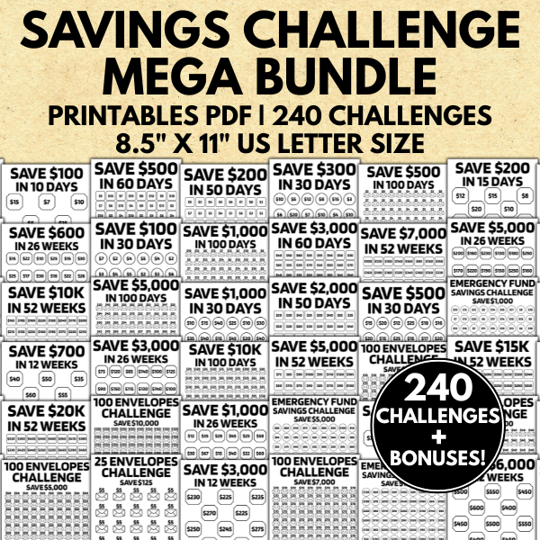 Savings Challenge Mega Bundle