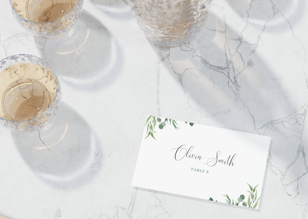 Wedding Name Place Cards - Editable Canva Template, Printable Seating ...