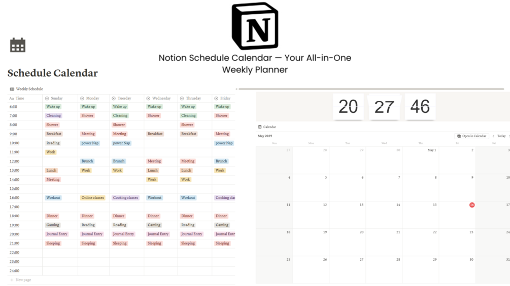Notion - Schedule Calendar