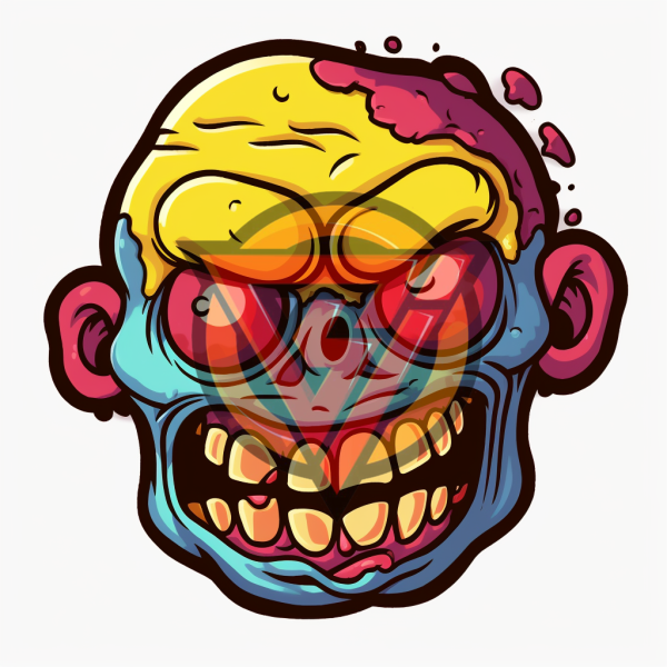 Mutant Zombie Overlord: High-Resolution Horror Vector Art