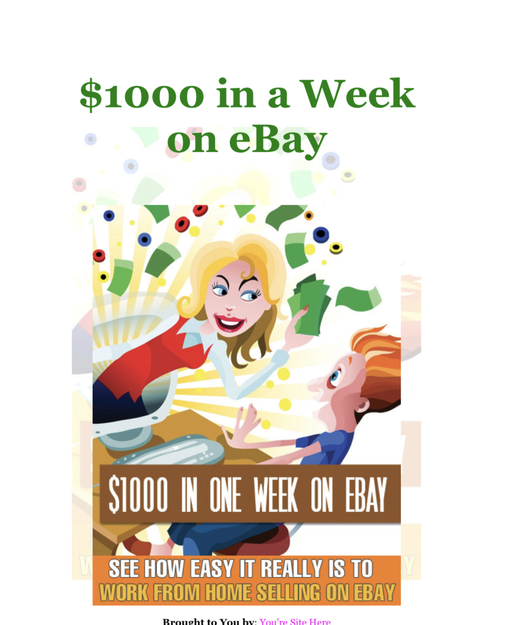 $1000 in a Week on eBay