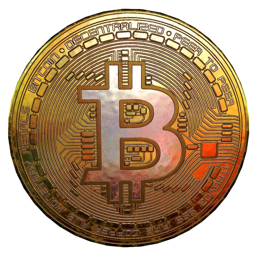 Bitcoin Token 3D Model
