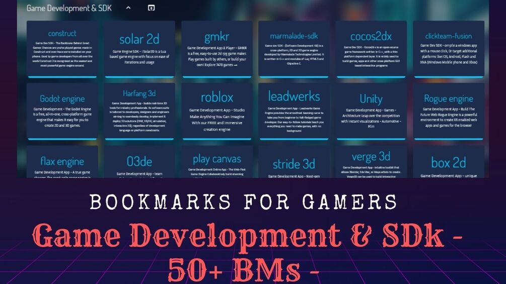 Game developer Resources - 50+ Bms