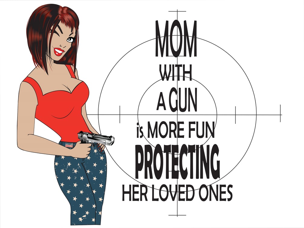 Patriotic Wall Art Mom Concealed Carry Gun 2nd Amendment Poster