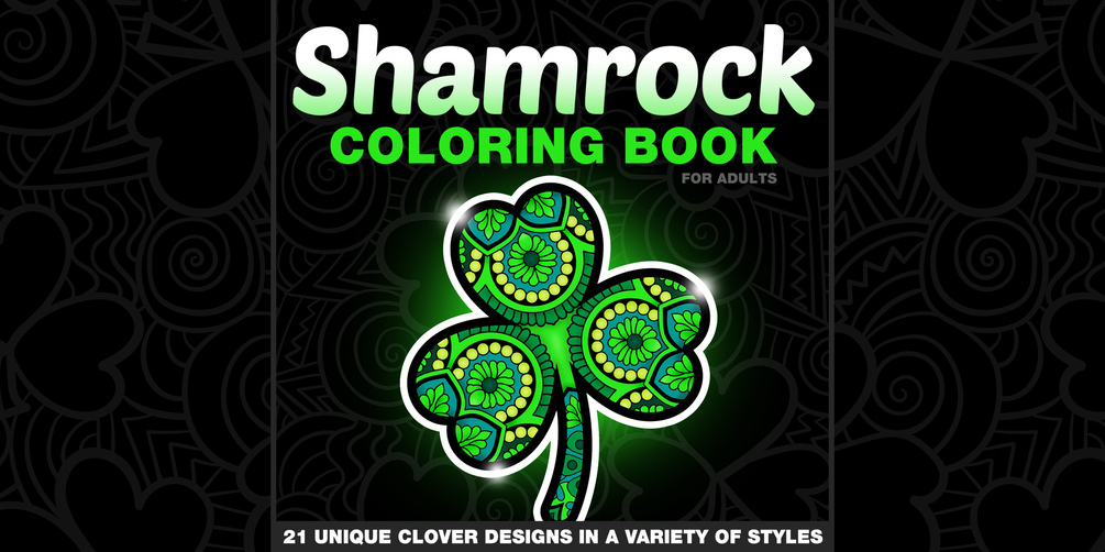 Shamrock Coloring Book for Adults PDF Printable With Artful Shamrocks