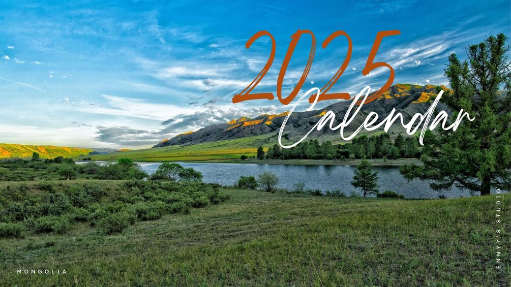 2025 Mongolian Nature Calendar - Digital Download