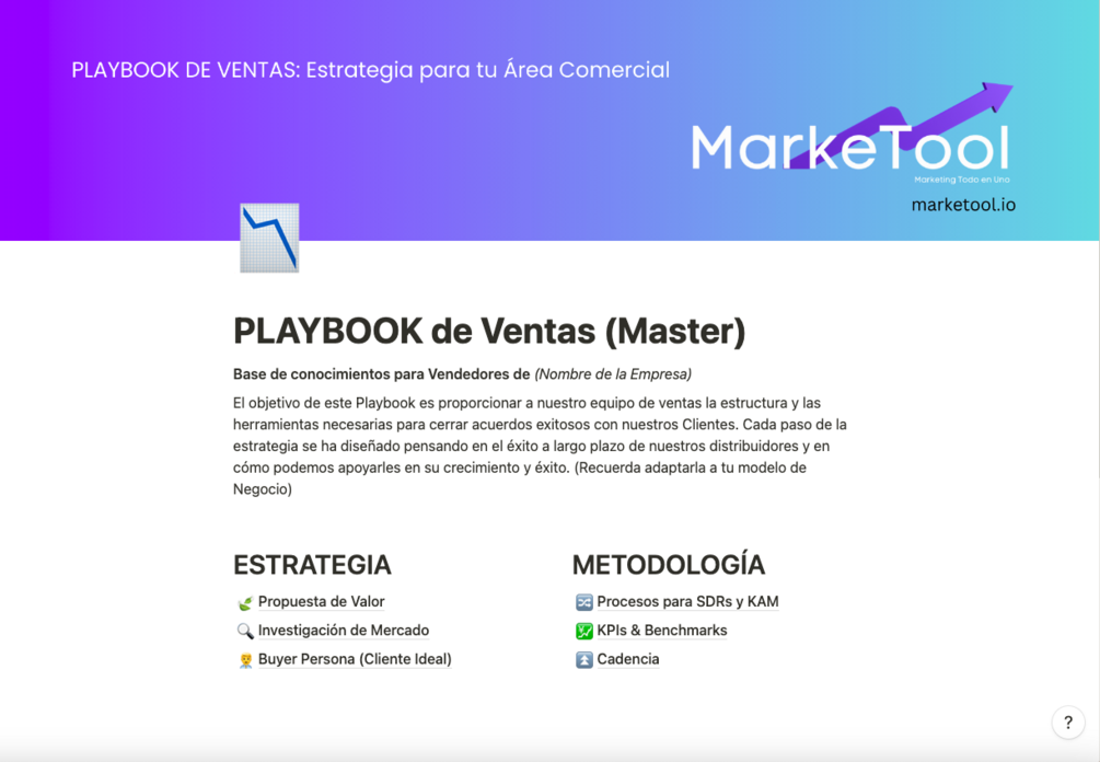 Playbook de Ventas - Notion Template