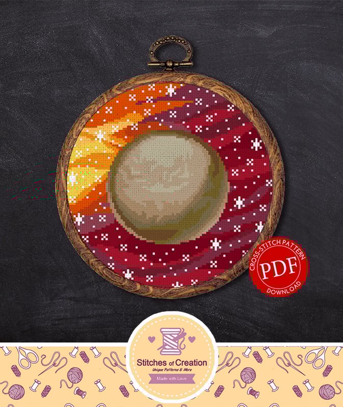 Mercury | Digital Download | Round Cross Stitch Pattern