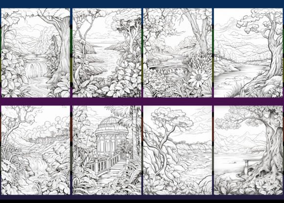 150+ Nature Scenes Coloring Pages