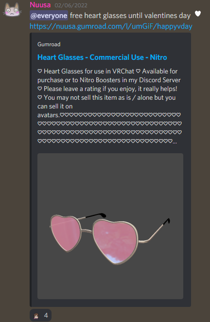 VRChat Valentines Gift, today only! - Nuusa