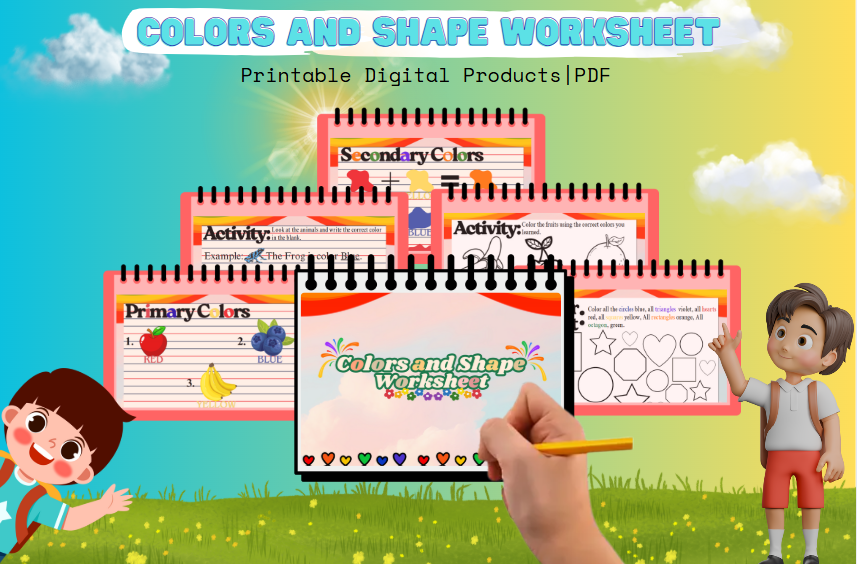 Colors and Shape Worksheet | Printable Busy Books for Pre-School