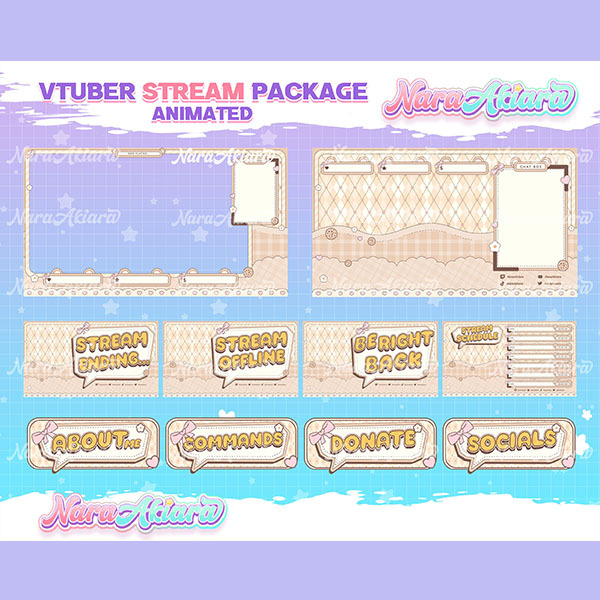 Transform Your Channel with the Overlay Cute Brown Stream Package