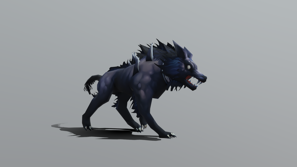 (FREE PRODUCT) Cartoon Mutant Wolf Game Ready Character 3D Model