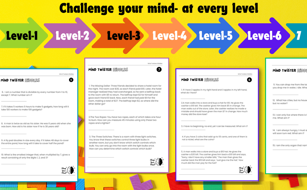 7 Levels of Mind-Twisting Riddles: 170 Riddles Unleashed, Only the ...