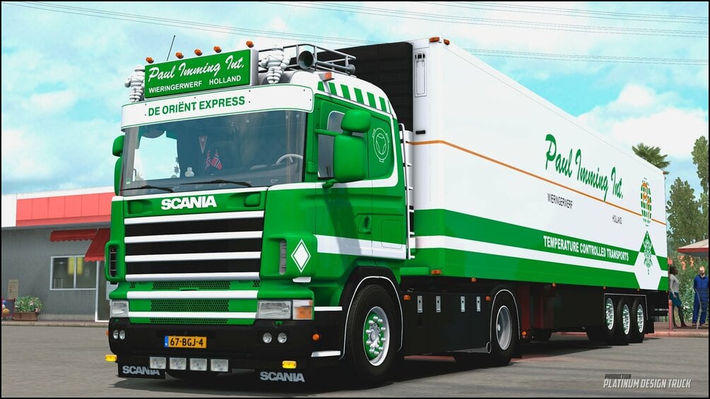 Scania 4series 164 480 + Trailer "Paul Imming Int. Wieringerwerf